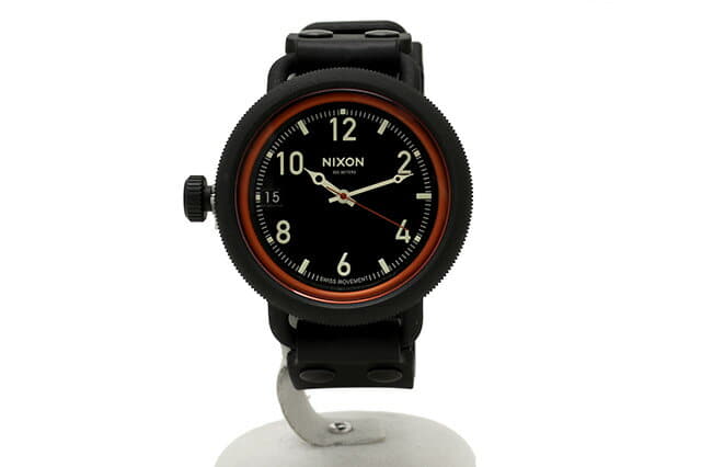[New]Nixon NIXON NA488760-00 NIXON OCTOBER: ALL BLACK/RED - BE FORWARD ...