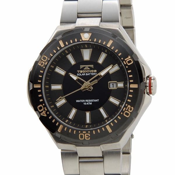 [New]TECHNOS TECHNOS T2415SH solar battery date 10 bar water resistant ...
