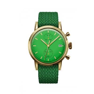 [New]UNDONE MODERN GREEN machine Quartz watch gone Ron belt Gold case ...