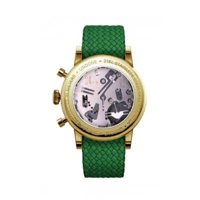 [New]UNDONE MODERN GREEN machine Quartz watch gone Ron belt Gold case ...