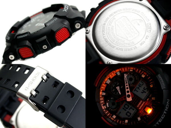 [New]G-SHOCK G-SHOCK Casio digital GA-100-1A4DR GA-100-1A4 - BE FORWARD ...