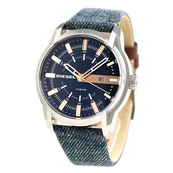 [New]Diesel clock mens DIESEL arm bar 44mm quartz DZ1769 Navy X denim ...