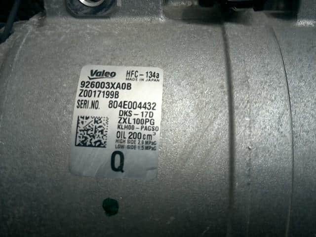 [Used]A/C Compressor NISSAN Nv350 caravan 2018 CBF-VR2E26 926003XA0B ...