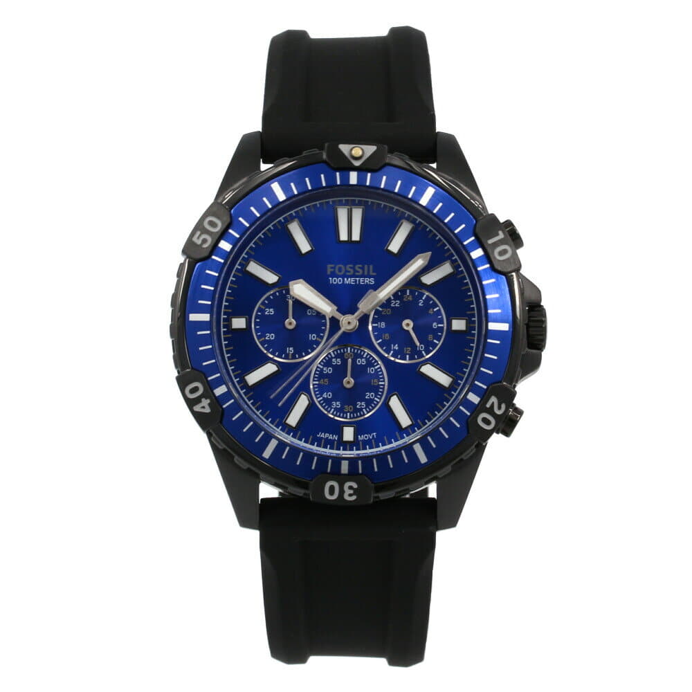 [New]FOSSIL Fossil FS5695 Garrett Garrett mens silicon Black blue ...