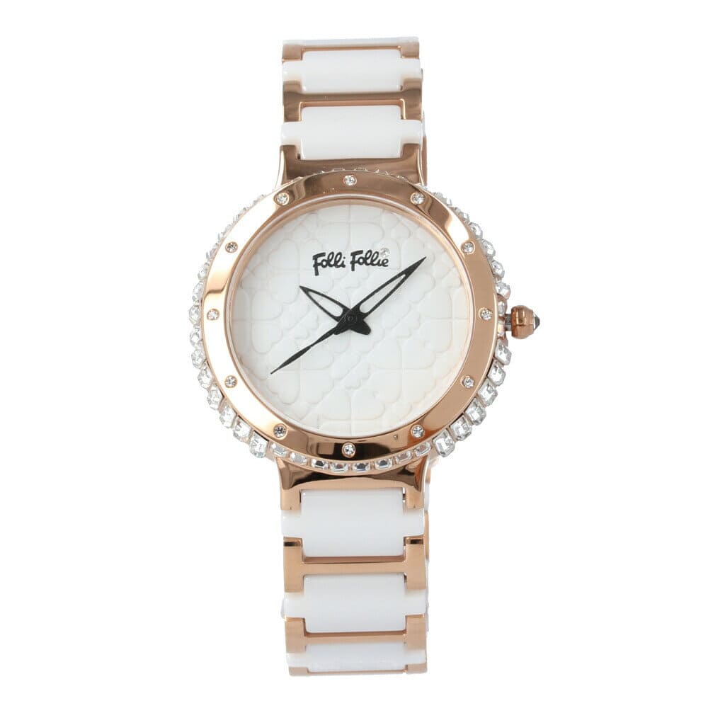 [New]Folli Follie forifori WF13B012BPW-XX HEART 4 HEART SYMPHONY symphony Ladies white rose Gold ...