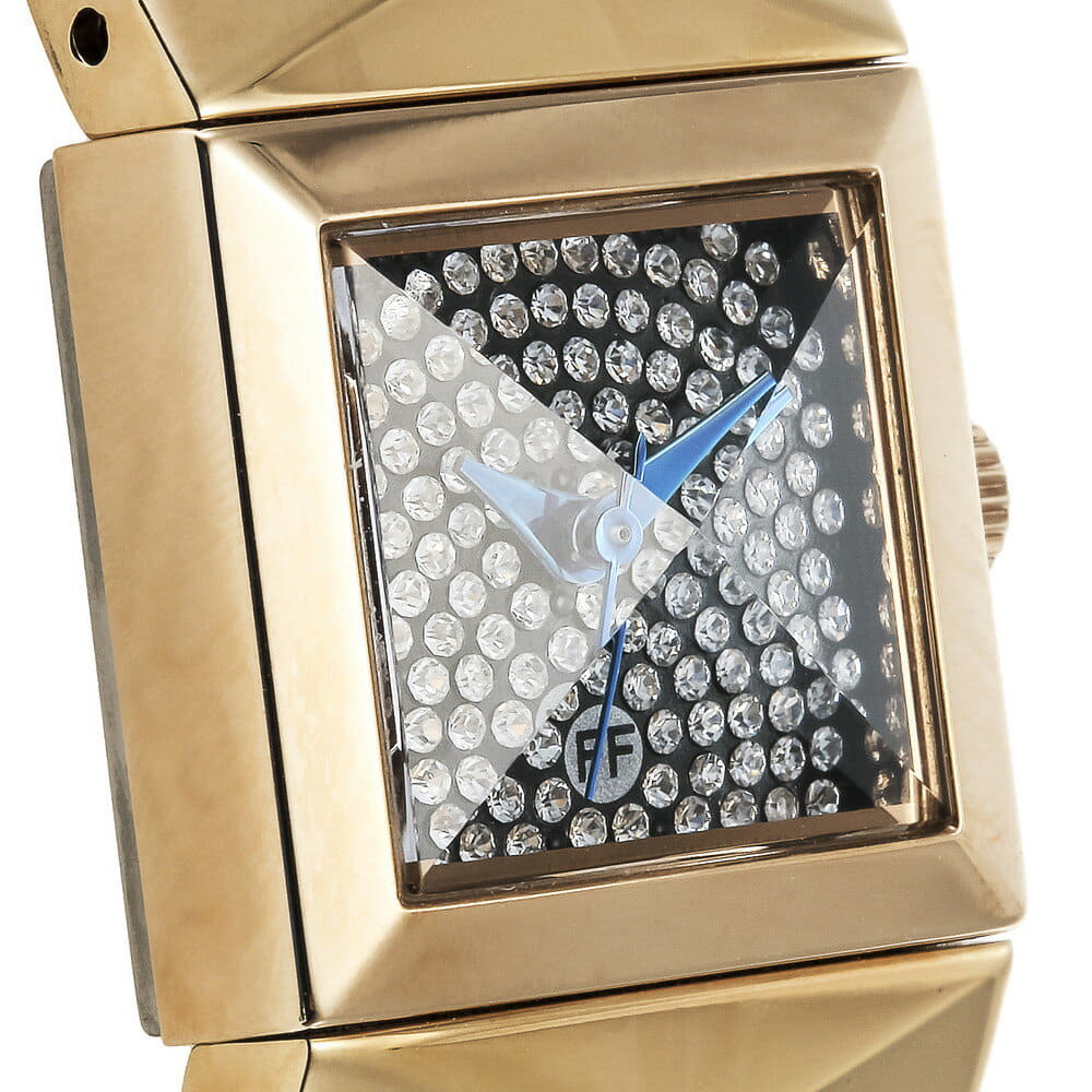 [New]It is until up to 10 times 2 16 1:59 forifori Folli Follie PYRAMID Ladies clock kuo ...