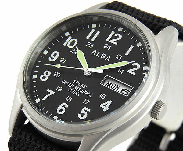 [New]SEIKO SEIKO ALBA Aruba AEFD557 mens nylon solar analog black Black ...