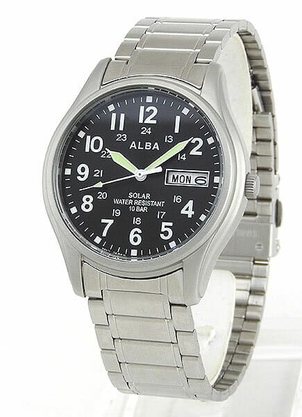 [New]SEIKO SEIKO ALBA Aruba AEFD560 mens metal band solar analog black ...
