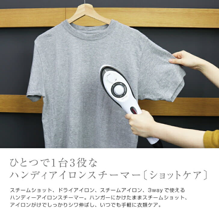 [New]Handy iron steamer Steam iron simple clothing care 3WAY shot care ...