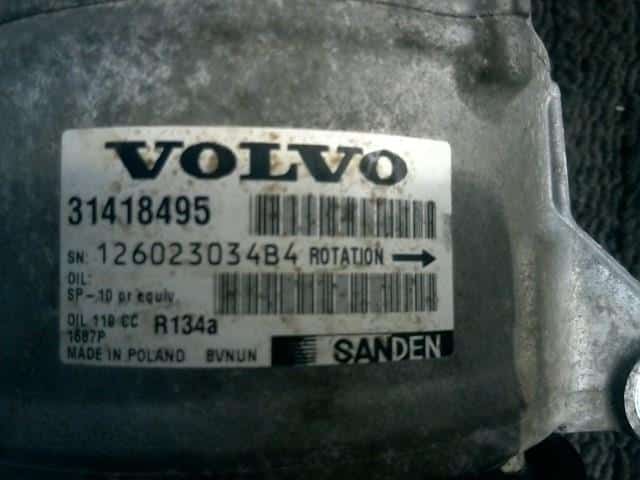 [Used]A/C Compressor VOLVO Volvo 40 series 2014 DBA-MB5204T 36011357 ...