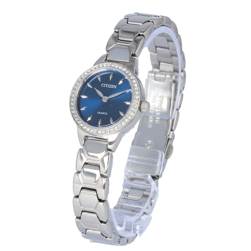 [New]Citizen CITIZEN clock Ladies quartz glitter rhinestone silver-blue ...