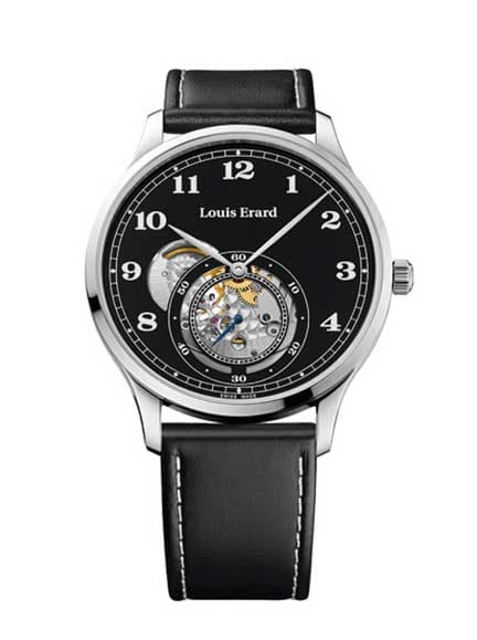 [New]Louis Erard (ruieraru) skeleton excellent Black clockface leather ...