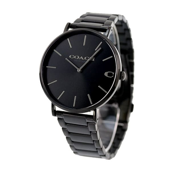 [New]up to 26.5 times Coach mens Charles COACH 14602431 clock oar Black ...