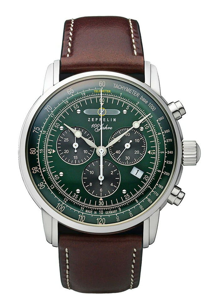 [New]There is up to 5,000 yen ! Zeppelin model Chronograph green dark ...