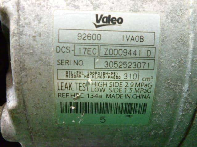 [Used]A/C Compressor NISSAN Serena 2013 DAA-HC26 926001VA0A - BE ...