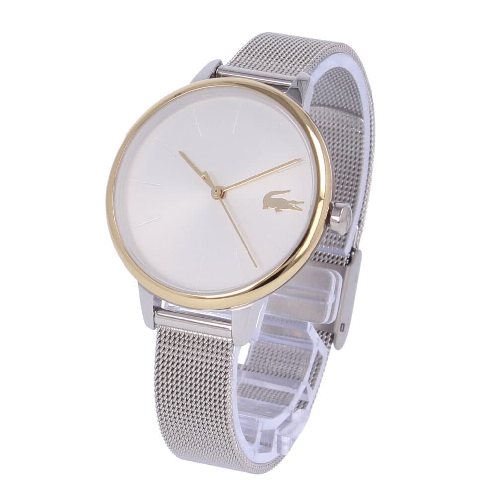 [New]LACOSTE Lacoste clock Ladies quartz mesh Stainless Silver Gold ...