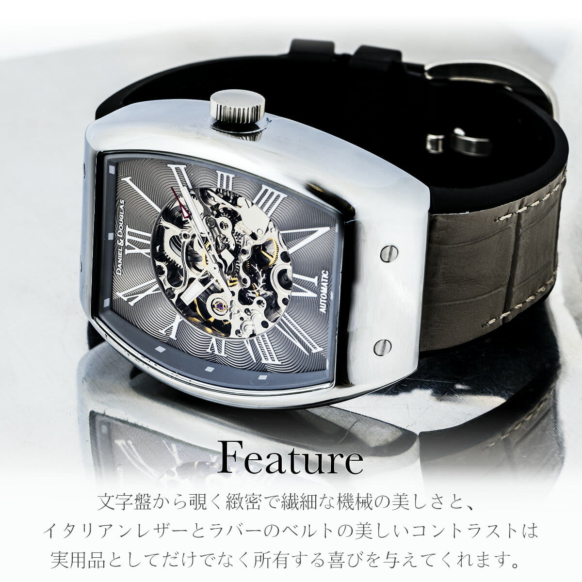 [New]All article DANIEL&DOUGLAS Daniel and Douglas DD8808 clock mens Automatic winding rolling ...