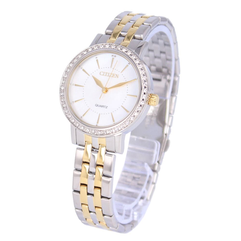 [New]Citizen CITIZEN clock Ladies quartz crystal stone glitter metal ...
