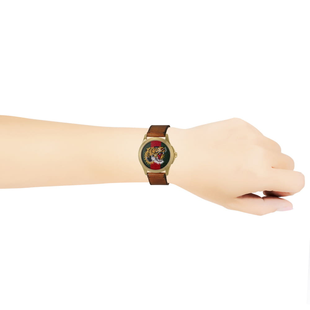 [New]Gucci Gucci G-Timeless mens Ladies clock quartz green X red ...