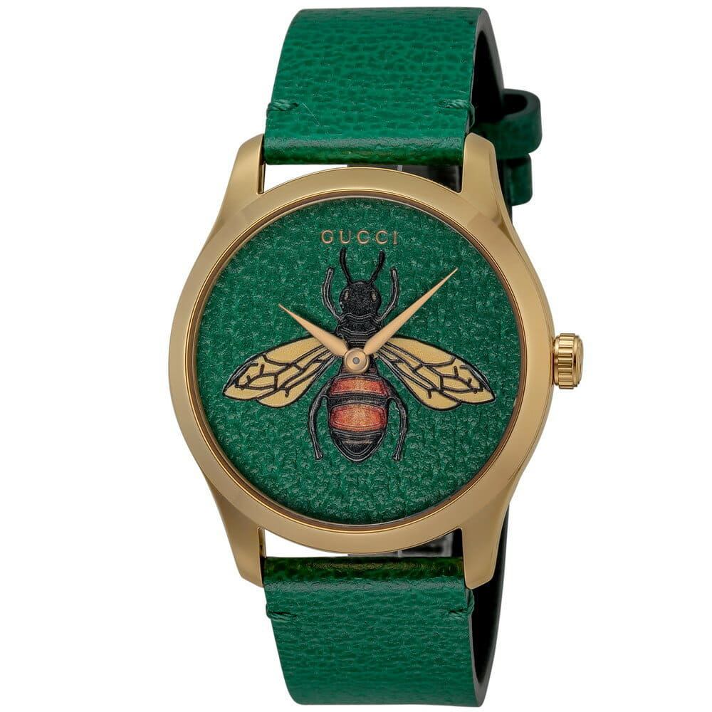 [New]Gucci Gucci G-Timeless mens Ladies clock quartz green YA1264065A ...