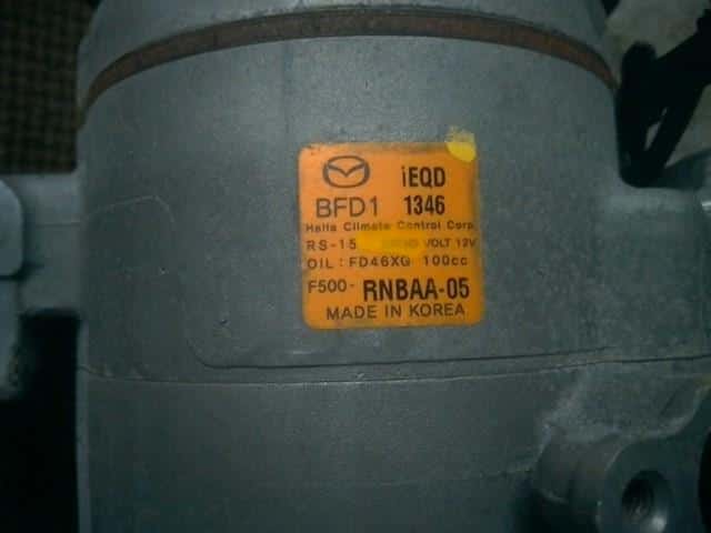 [Used]A/C Compressor MAZDA Premacy 2013 DBA-CWFFW BFD161450 - BE ...