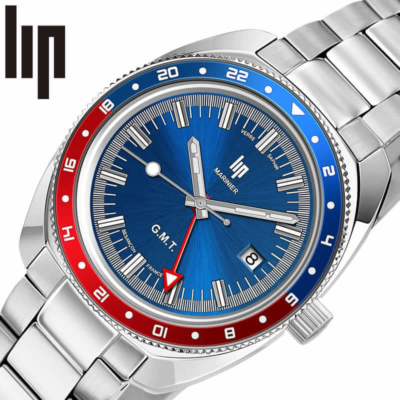 [New]lip marina LIP MARINER mens blue Silver clock LIP-671373 - BE ...