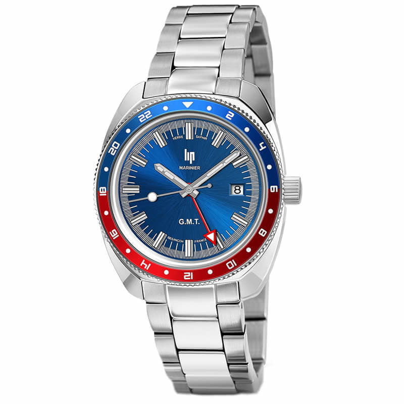 [New]lip marina LIP MARINER mens blue Silver clock LIP-671373 - BE ...