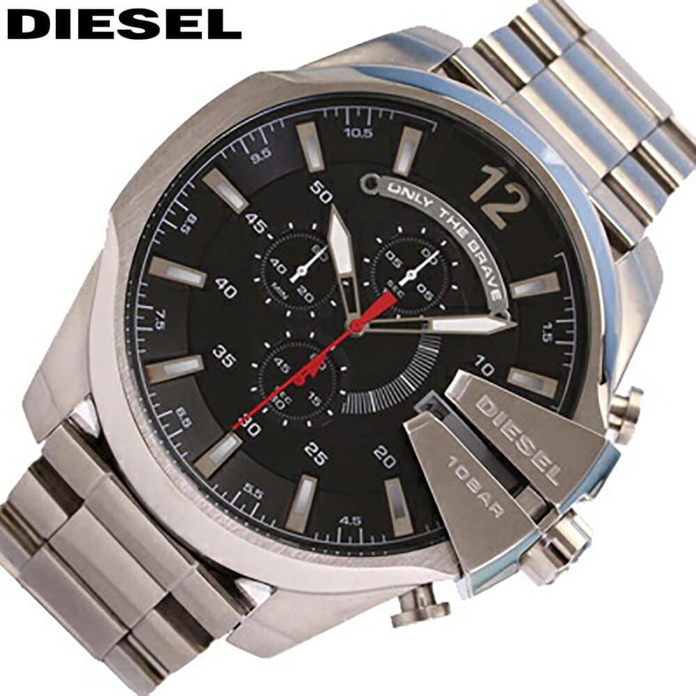 [New]DIESEL diesel DZ4308 MEGA CHIEF mega chief Chronograph - BE ...