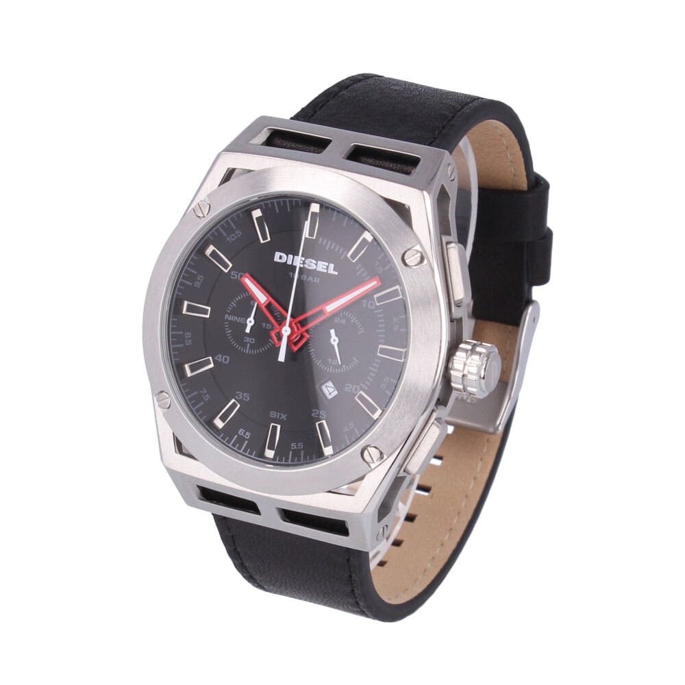 [New]DIESEL diesel clock mens waterproofing quartz analog Chronograph ...