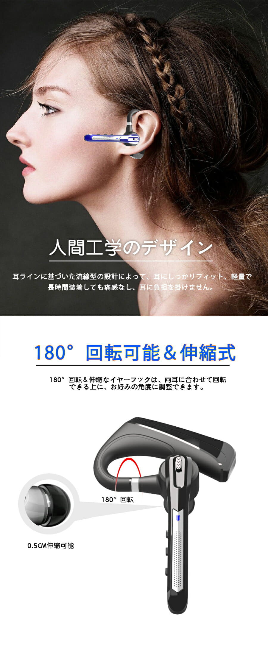 [New]for the teleworking for the iPhone/Android right and left ear ...