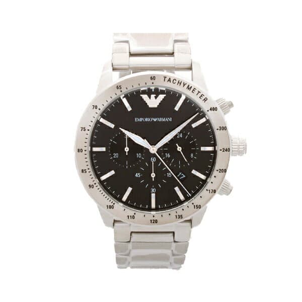 [New]Emporio Armani EMPORIO ARMANI AR11241 mens quartz Black Silver ...
