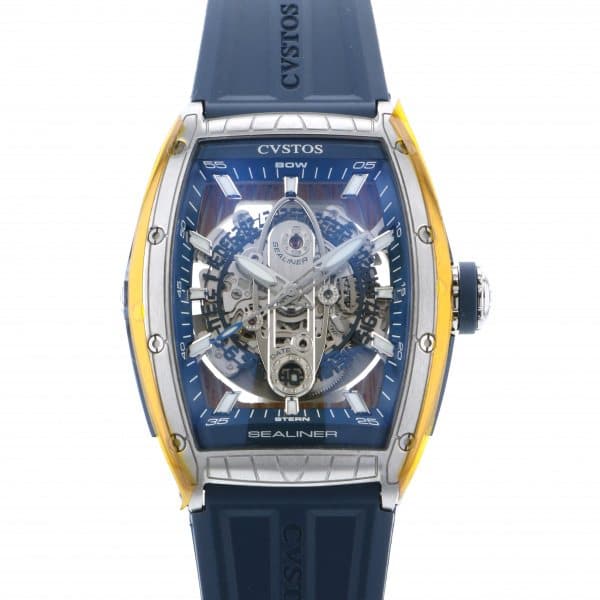 [New]kusutosu CVSTOS challenge sea liner II CVT-SEA2-ST Silver blue clockface mens - BE FORWARD ...