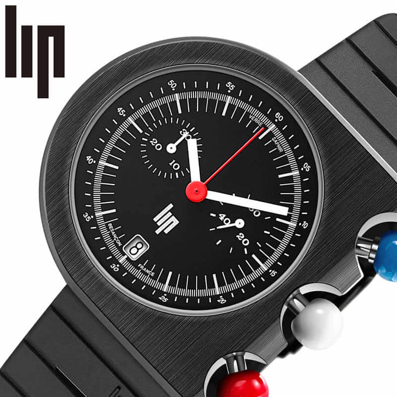 [New]It is lip Mach number 2000 LIP MACH 2000 Black clock LIP-671159 ...