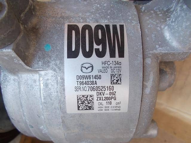 [Used]A/C Compressor MAZDA Demio 2017 DBA-DJ3FS D09W61450 - BE FORWARD ...