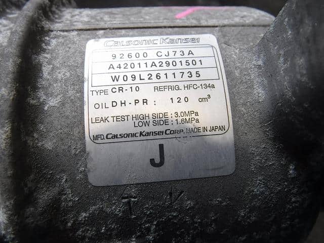 [Used]A/C Compressor NISSAN Wingroad 2009 DBA-Y12 92600CJ73A - BE ...