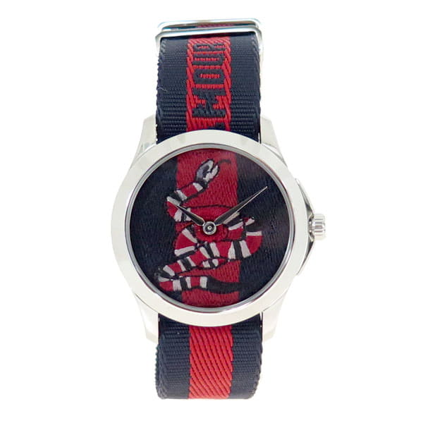 [New]Gucci GUCCI mens Ladies YA126493 G-TIMELESS quartz Navy red - BE ...