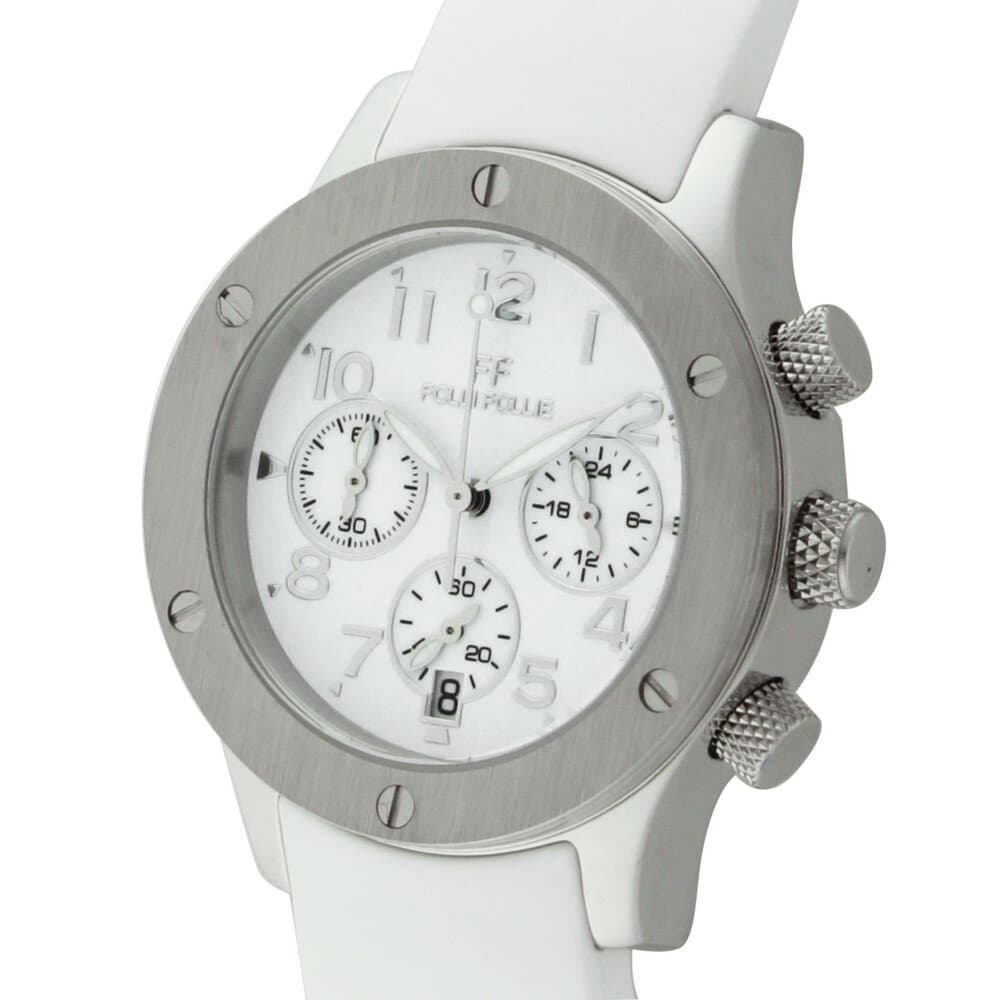 [New]forifori Folli Follie ACE COLLECTION Ladies clock kuo-tsuhowaito WT6T042SEW - BE FORWARD Store