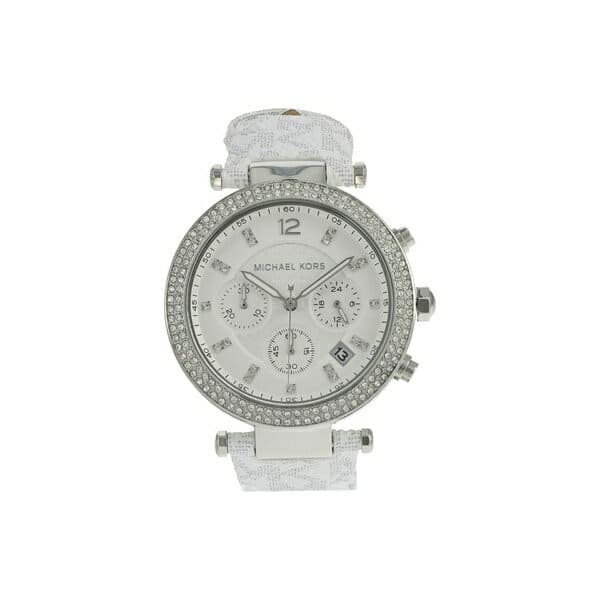 [New]Michael Kors Ladies MK7226 - Parker Chronograph Optic PVC Strap ...