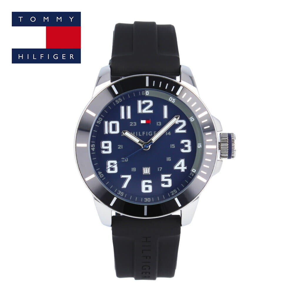 [New]TOMMY HILFIGER tomihirufiga clock mens quartz analog Stainless ...