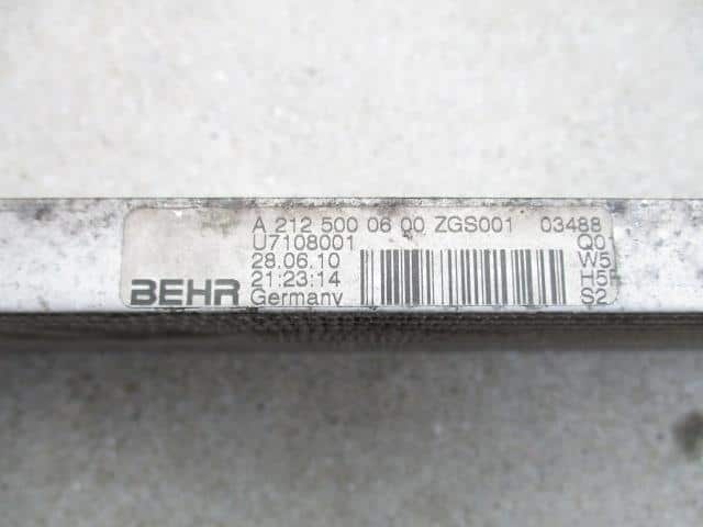 [Used]Oil Cooler MERCEDES-BENZ Benz e class 2010 CBA-212277 A2125000600 ...