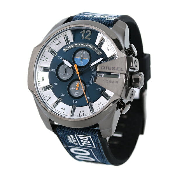 [New]Diesel clock mega chief 53mm Chronograph denim mens DZ4541 DIESEL ...
