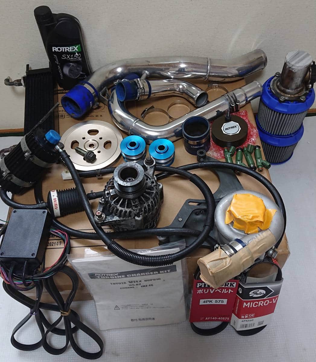 [Used]★★Vitz RS 1NZ-FE power enterprise ROTREX turbine charger kit S/C ...