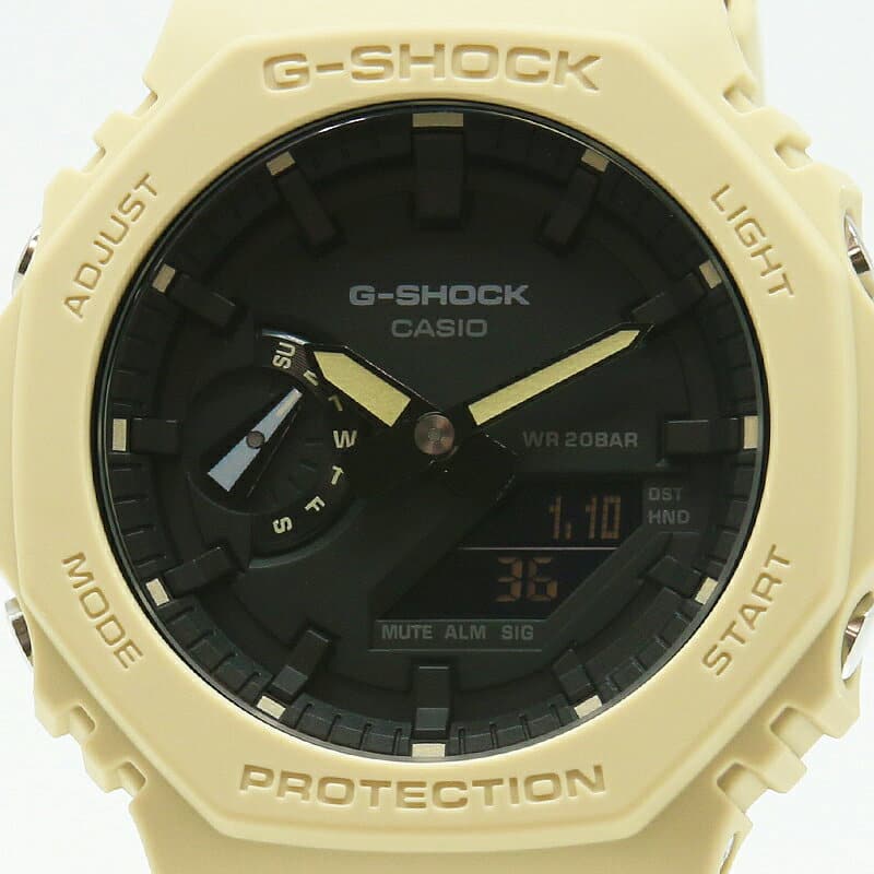 [New]Casio G-Shock carbon core guard structure beige & Black GA-2100 ...