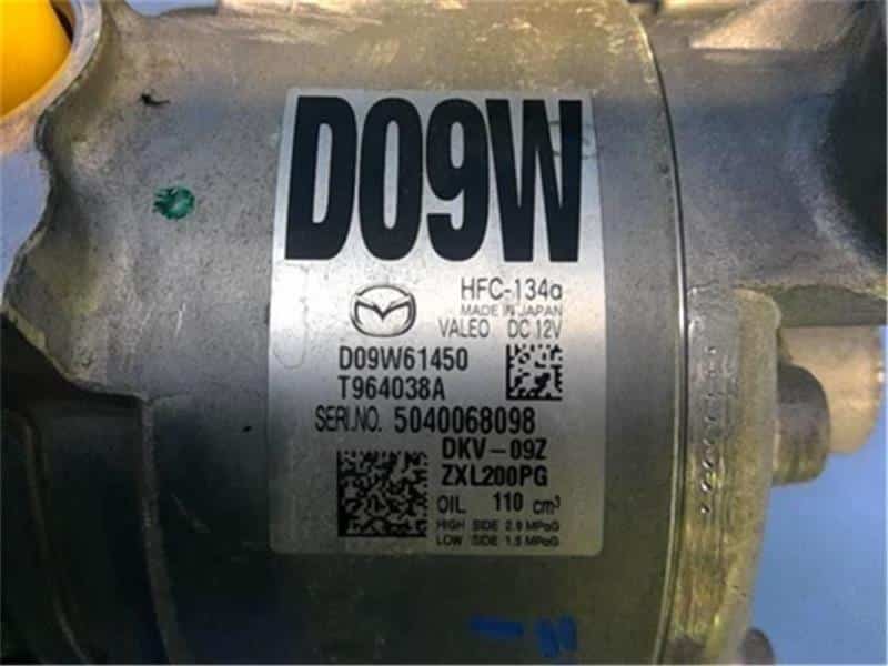 [Used]A/C Compressor MAZDA Demio 2015 DBA-DJ3FS D09W61450 - BE FORWARD ...