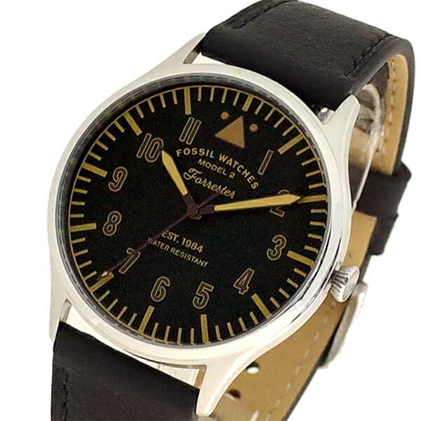[New]FOSSIL mens FS5612 FORRESTER Forester quartz Black - BE FORWARD Store