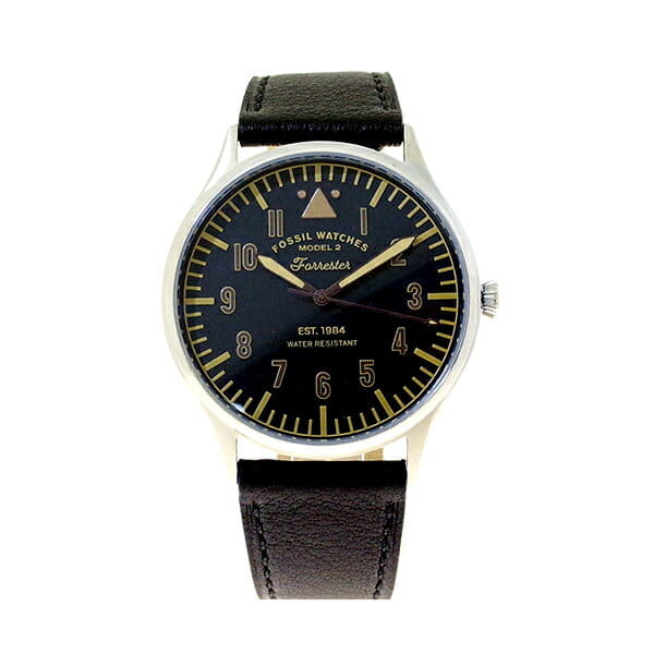 [New]FOSSIL mens FS5612 FORRESTER Forester quartz Black - BE FORWARD Store