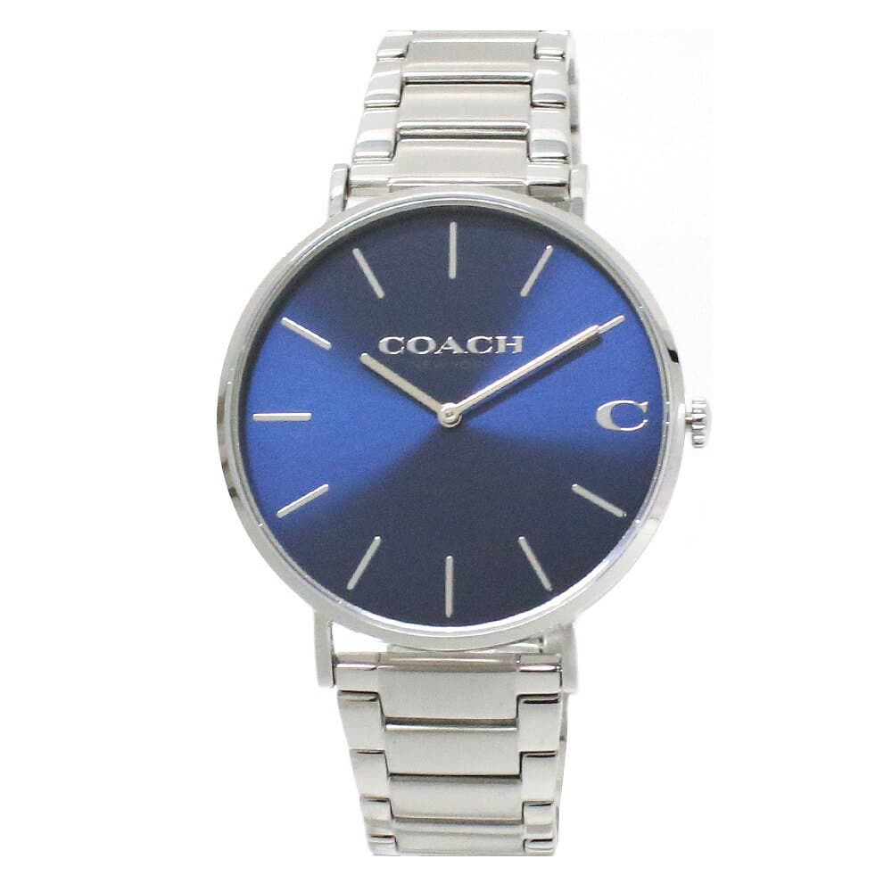 [New]Coach COACH 14602429 mens Charles CHARLES quartz blue Silver - BE ...