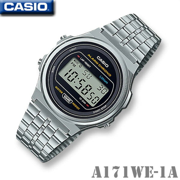 [New]It is * * for one year on CASIO A171WE-1A Casio standard digital ...