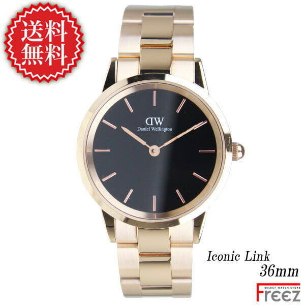 [New]Daniel Wellington DANIEL WELLINGTON ICONIC LINK ROSEGOLD BLACK ...