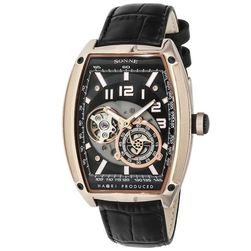 [New]Sonne hao reN029 SONNE HAORI PRODUCED mens Black clock N029PG-BK ...